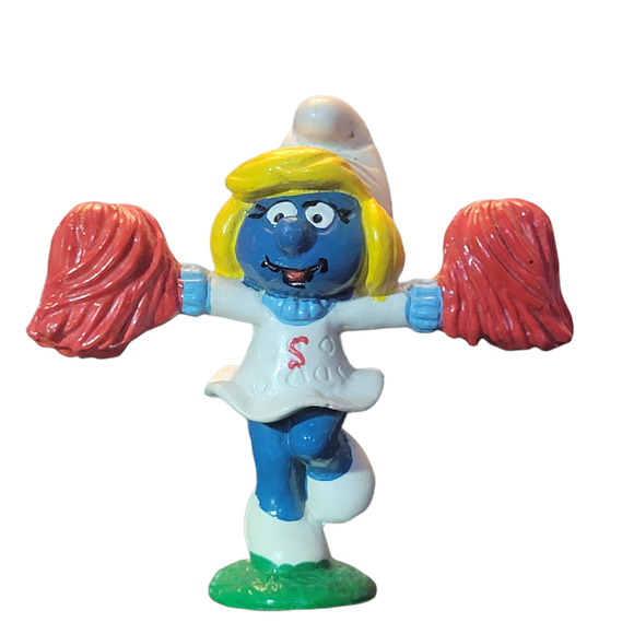 schleich | Toys | Smurfs 249 Cheerleader Smurfette Vintage Smurf Figure ...